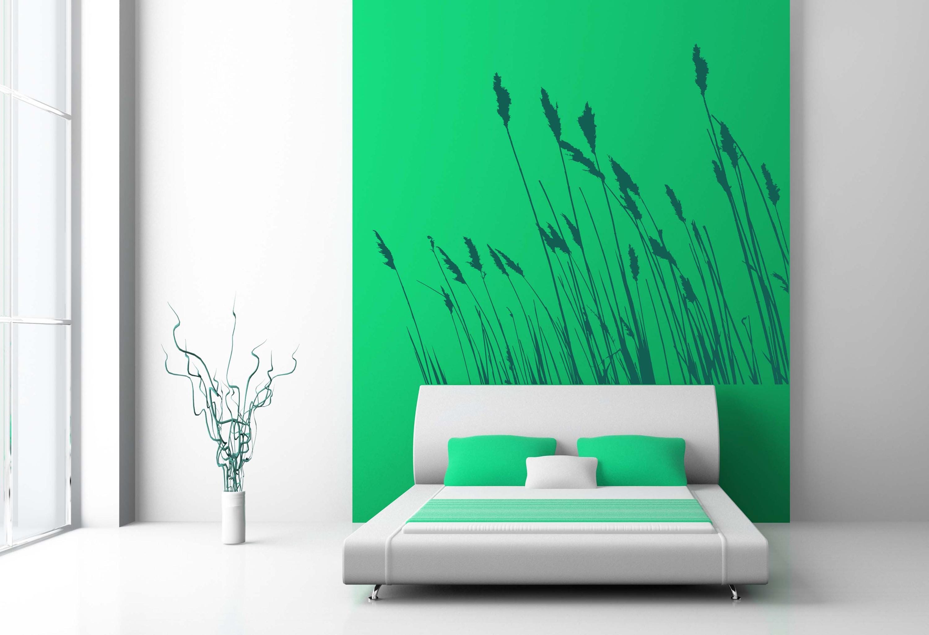 Grass Wall Art, Tall Grass Wall Decal, Reeds Wall Stickers, Grasses ...