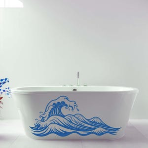 Ocean Waves Wall Art, Waves Wall Decal, Ocean Waves Wall Decor, Beachy ...