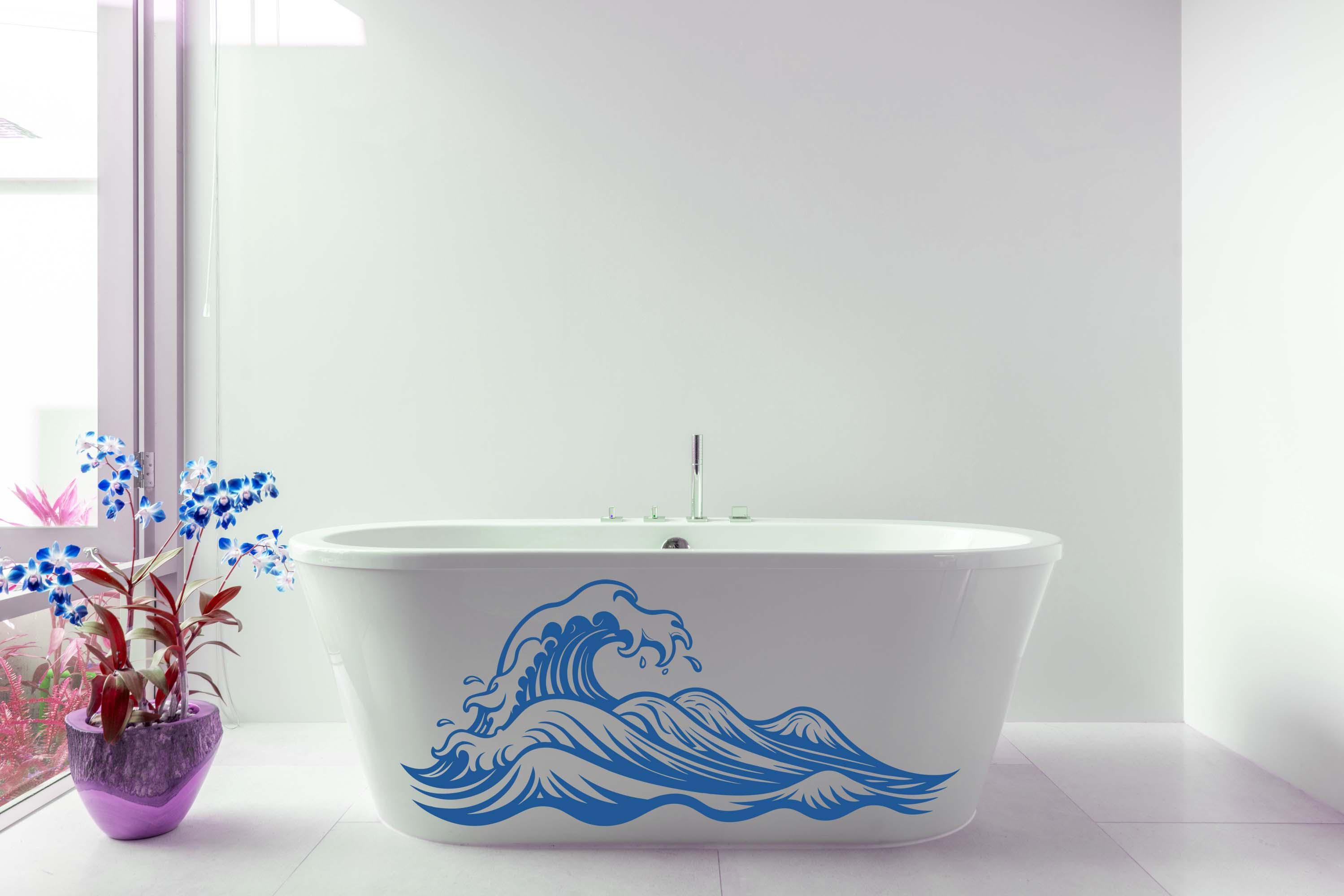 Ocean Waves Wall Art, Waves Wall Decal, Ocean Waves Wall Decor, Beachy ...