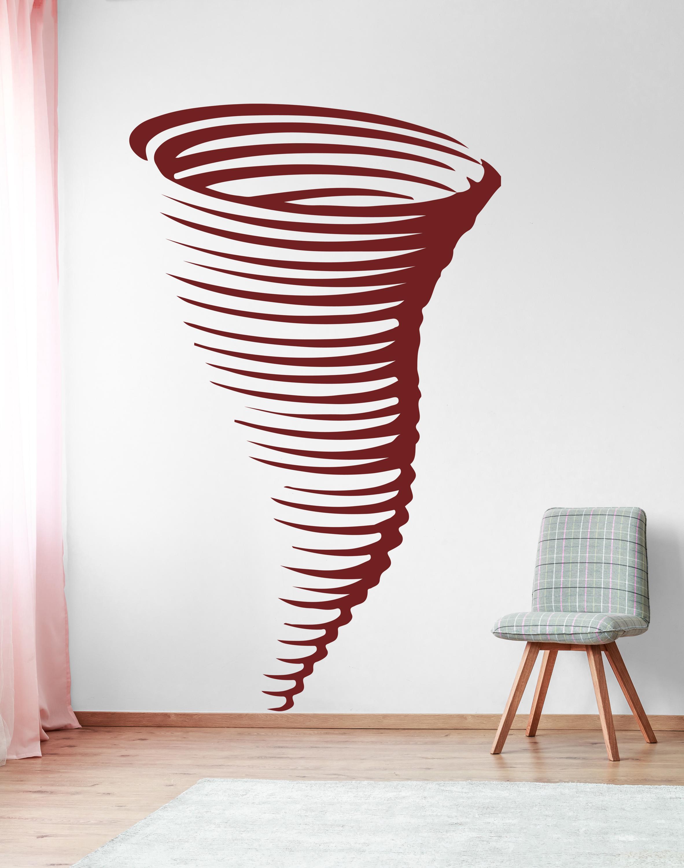 Cyclone Wall Decal, Funnel Cloud Decor, Tornado Artwork, Storm Art ...
