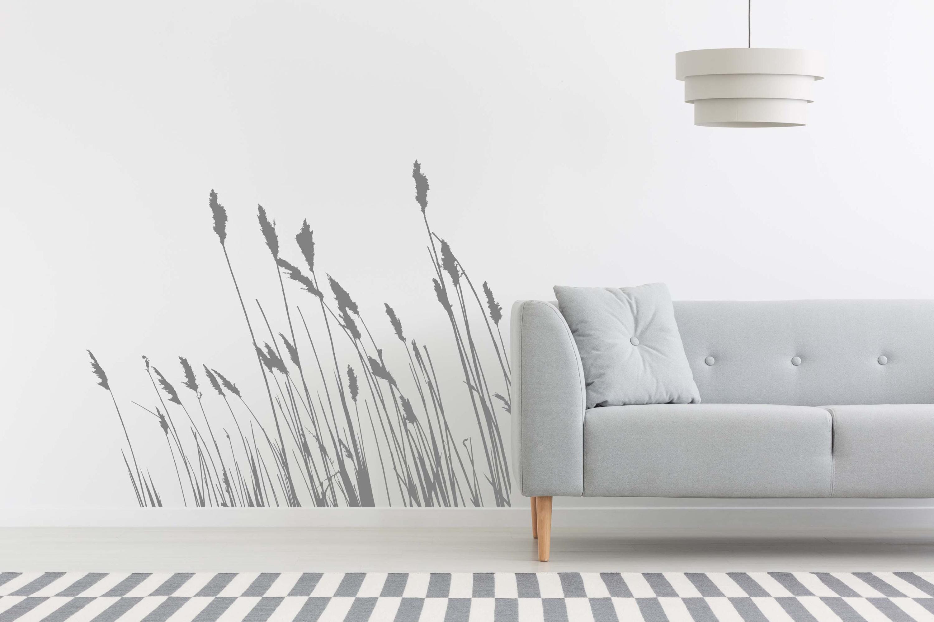 Grass Wall Art, Tall Grass Wall Decal, Reeds Wall Stickers, Grasses ...