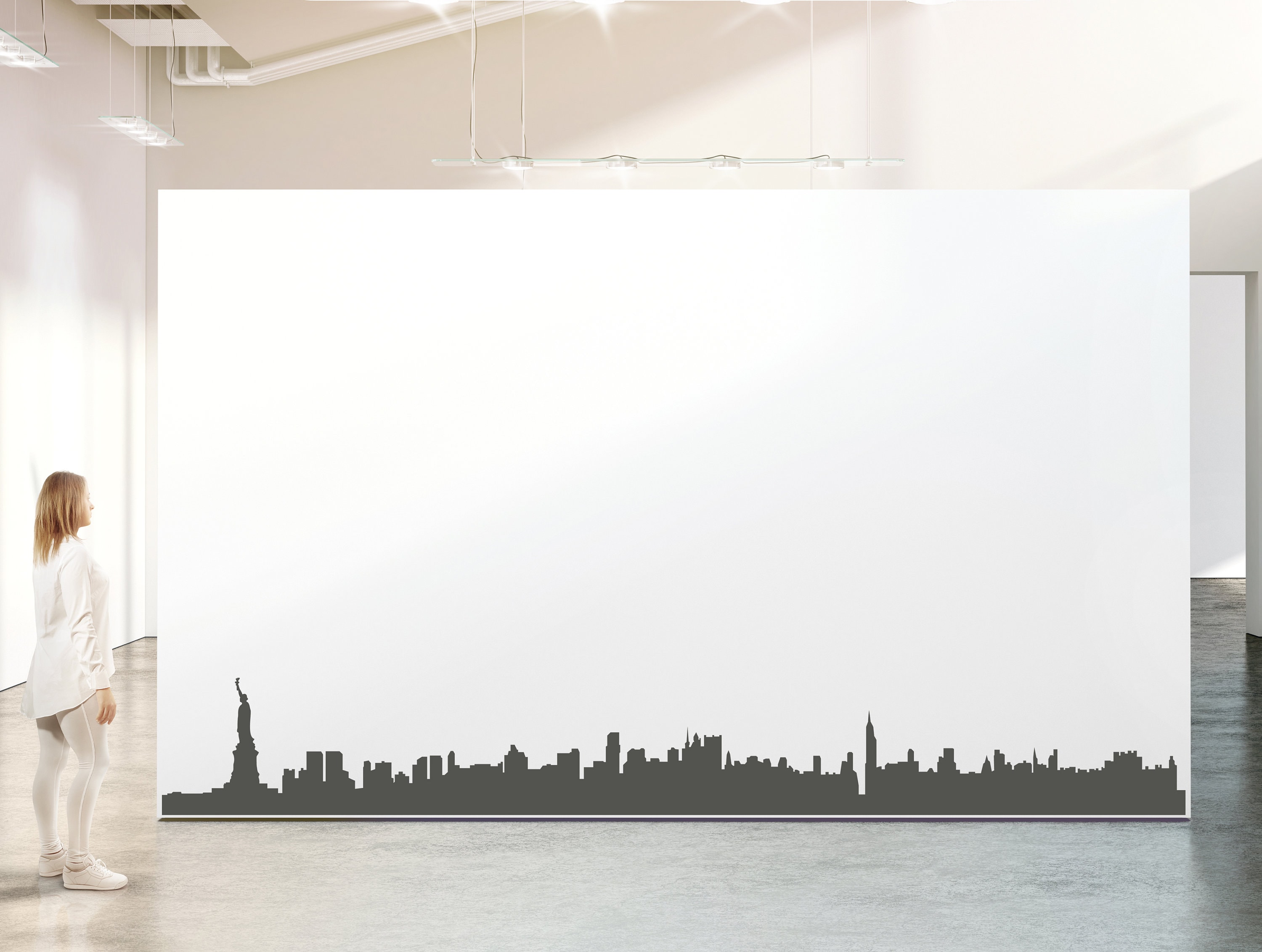 New York City Skyline Decal, Statue of Liberty Decor, NYC City Wall Art ...
