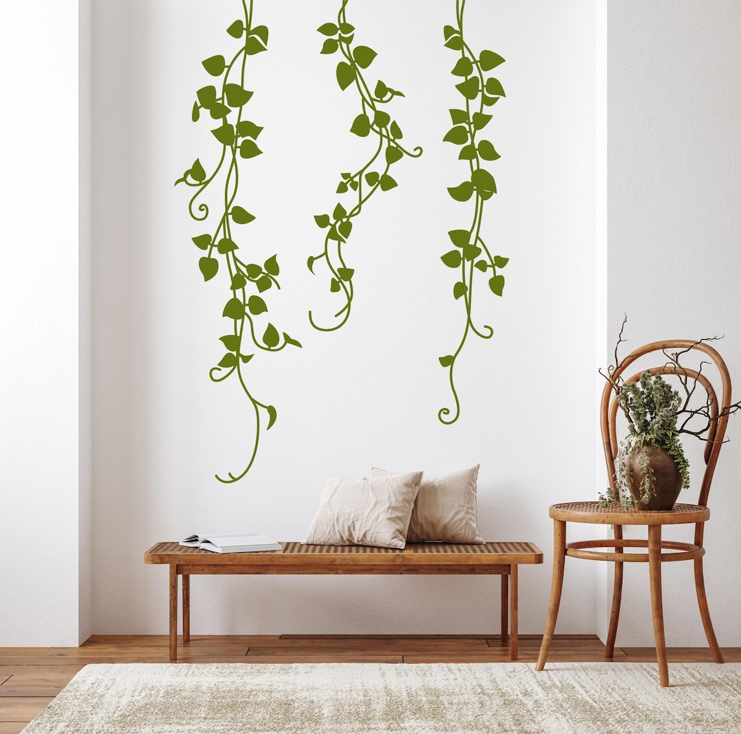 Leaves and Vines Decor, Tall Narrow Wall Art, Plants Vines for Decor ...