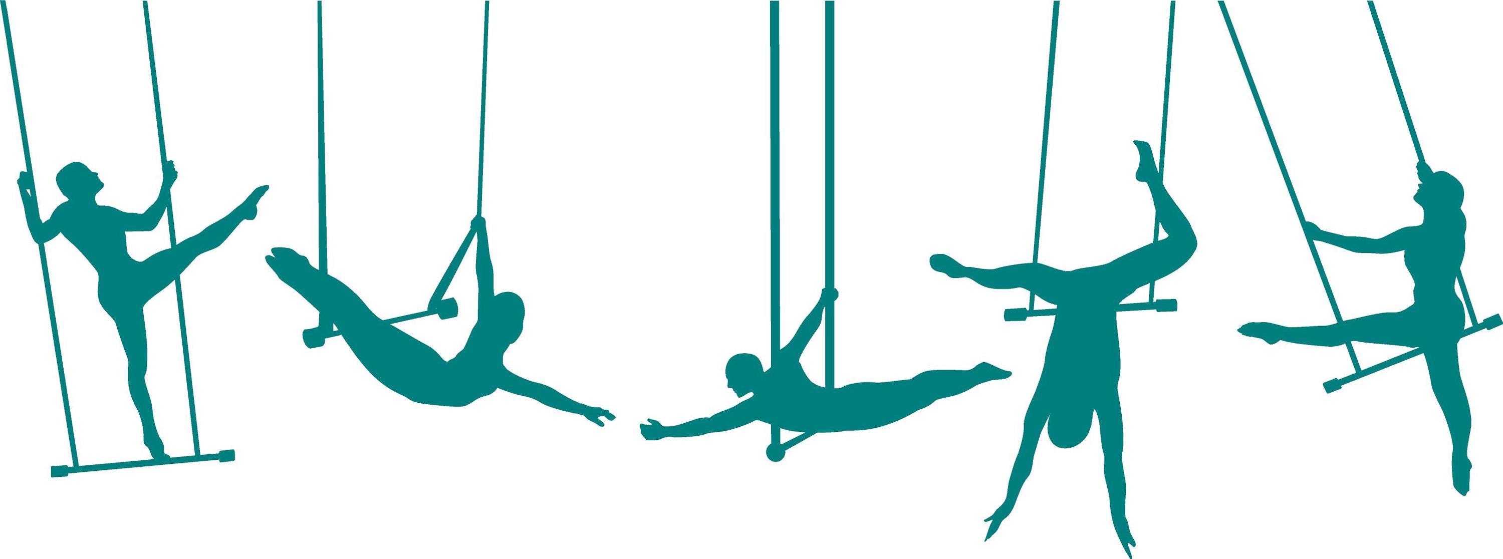 Trapeze Wall Decal, Circus Art, Acrobat Decor, Gymnast Silhouette ...