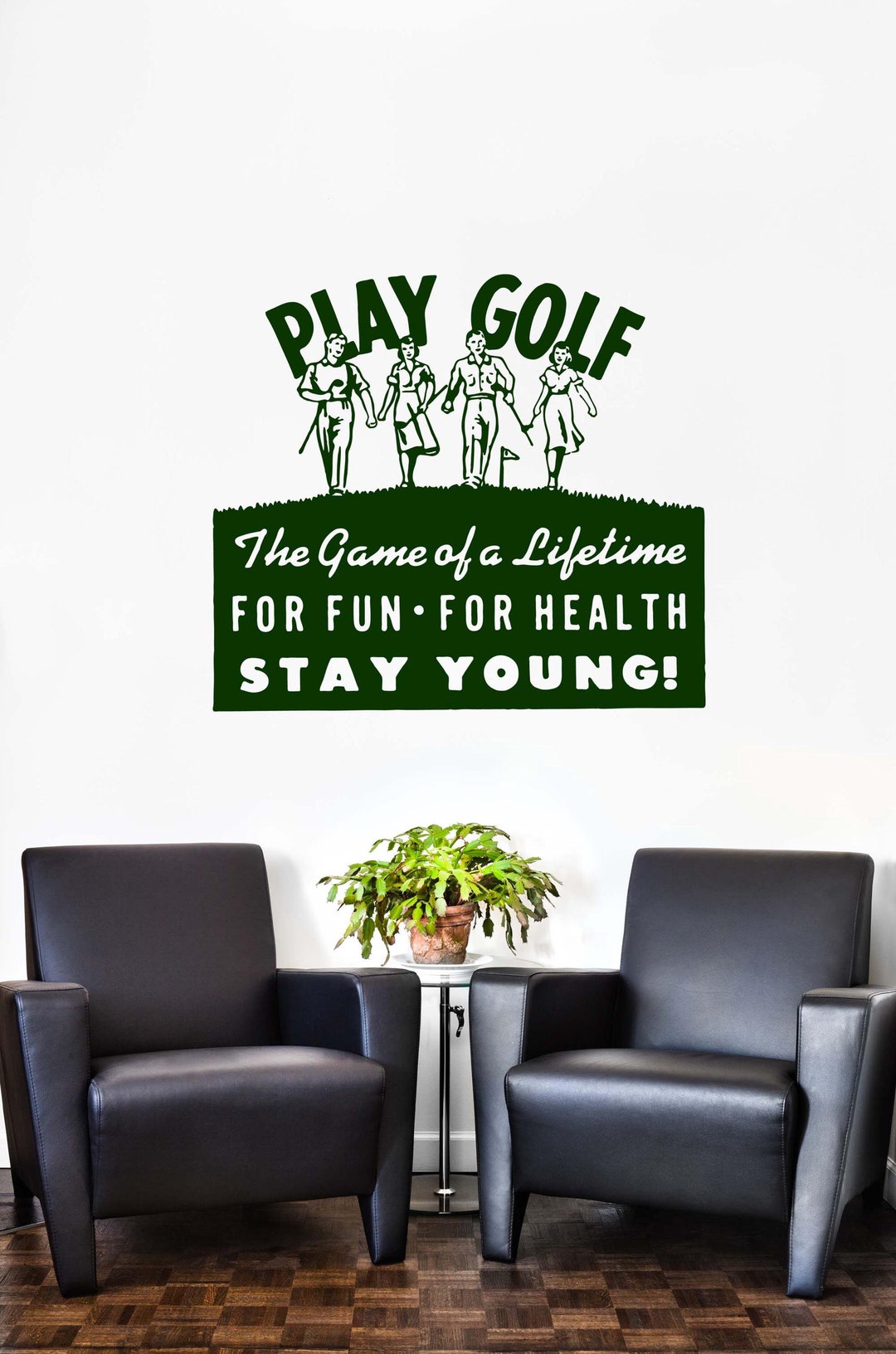 Vintage Golf Decor, Golfer Gifts for Men, Golf Decal, Retro Golf Art ...