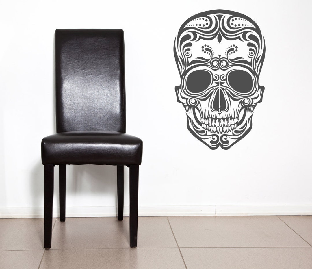 Sugar Skull Window Decal, Sugar Skull Decor, Day of the Dead, Sugar ...
