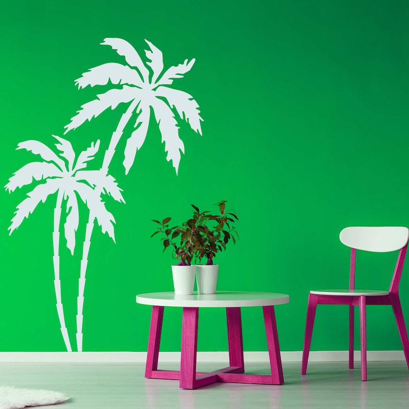 Palm Tree Wall Decal - Etsy