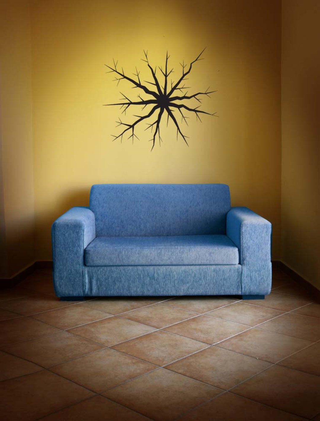 Cracked Wall Decal, Bullet Hole, Rock Chip Decal, Broken Glass Wall Art ...