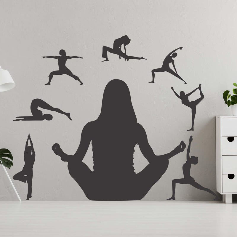 Yoga Wall Decal - Etsy