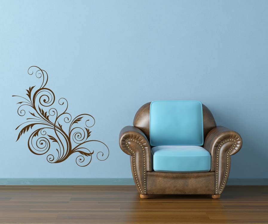 Scroll Wall Decal, Ornate Wall Art, Victorian Wall Decor, Baroque Wall ...
