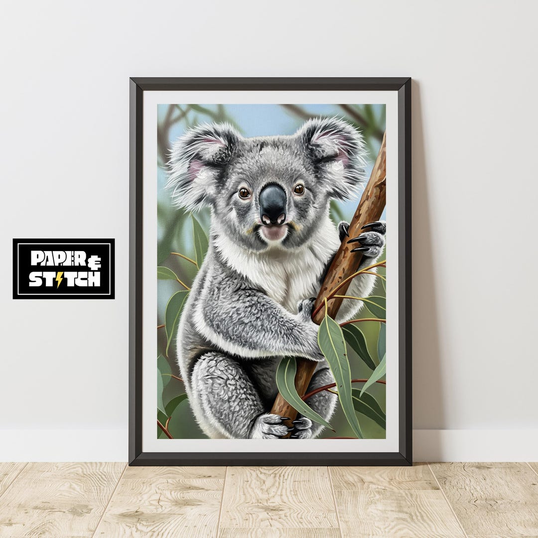 Koala Oil Painting Print, Australian Wildlife Art (digital Download) - Etsy