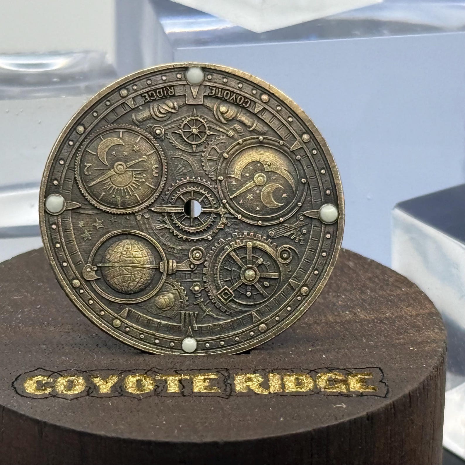 Coyote Ridge “astronomer Mechanica” Brass Watch Dial – 29mm – Steampunk ...