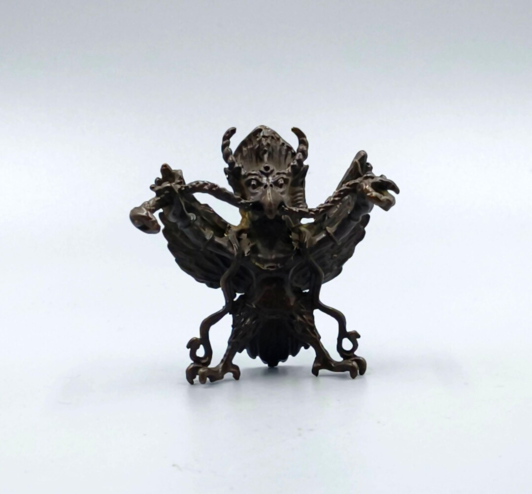 Vintage Copper Golden Wing Garuda Sculpture - Home Indoor Offering ...