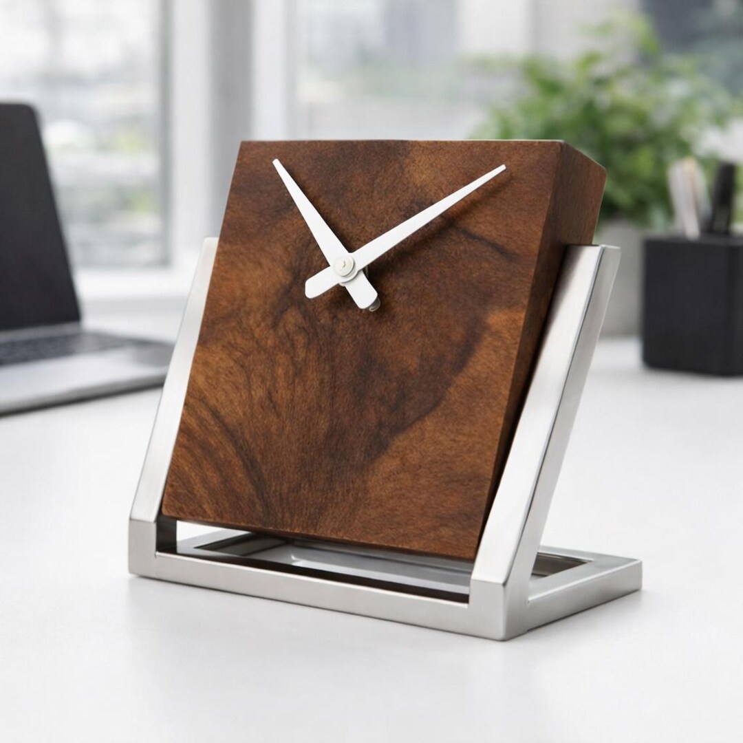 Modern Minimalist Desk Clock – DIY Woodworking Plans & Pdf Files - Etsy