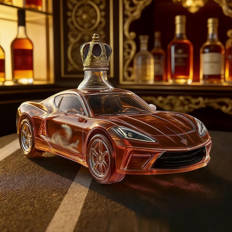 Corvette C8 Themed Whisky Bottle - Personalized Gift - Best Gift for ...