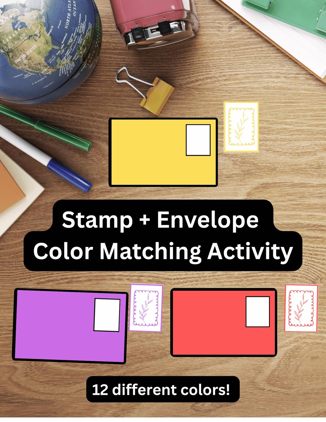 Montessori Color Matching Activity | Stamps & Envelopes Printable (PDF ...