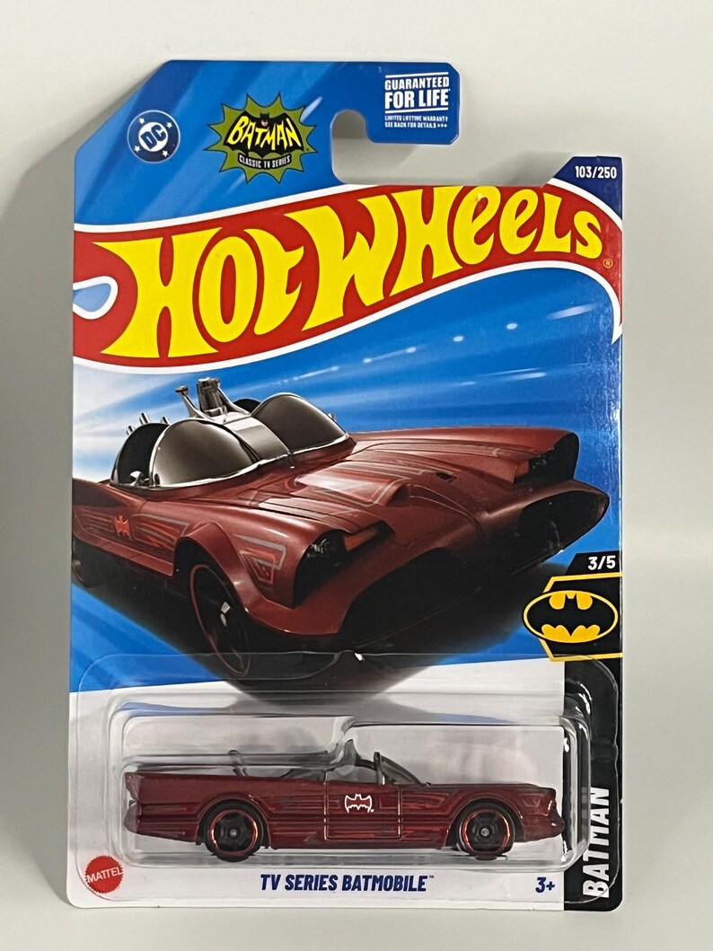 Hot Wheels TV Series Batmobile 103/250 Red #3/5 New in Blister - Etsy