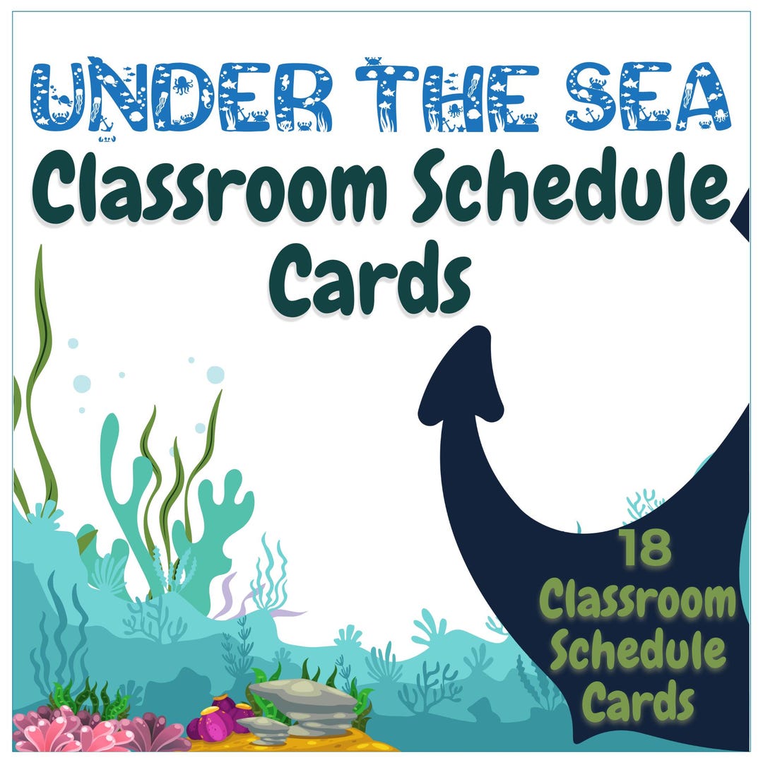 Under the Sea Classroom Schedule Cards | Visual Routine (digital ...