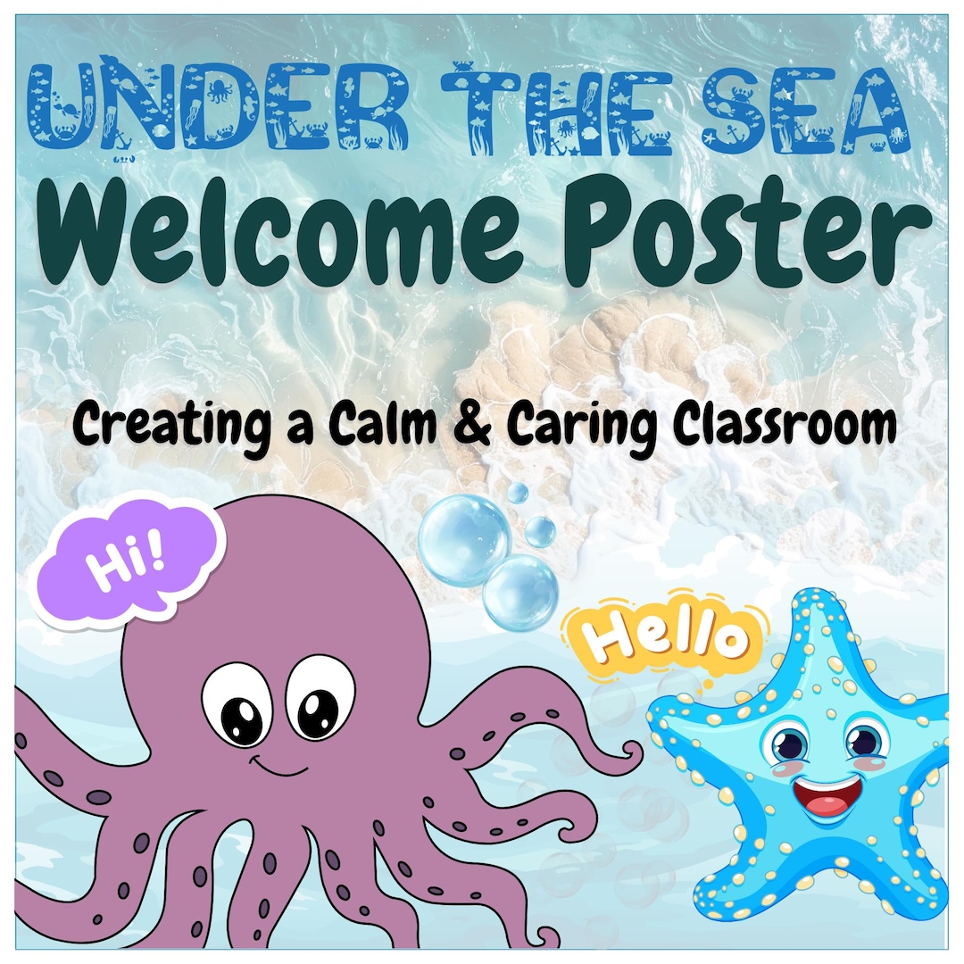 Ocean Classroom Welcome Poster | Under the Sea Decor (PDF & PNG Files ...
