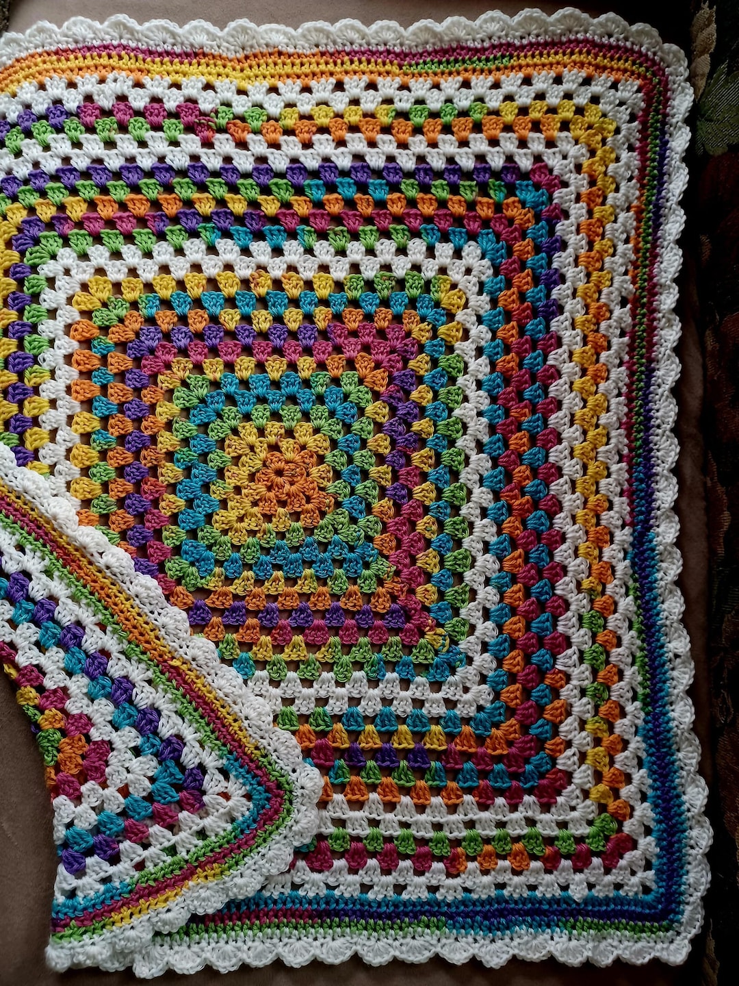 Handmade Crocheted Granny Stitch Feelin Groovy Afghan for Baby - Etsy