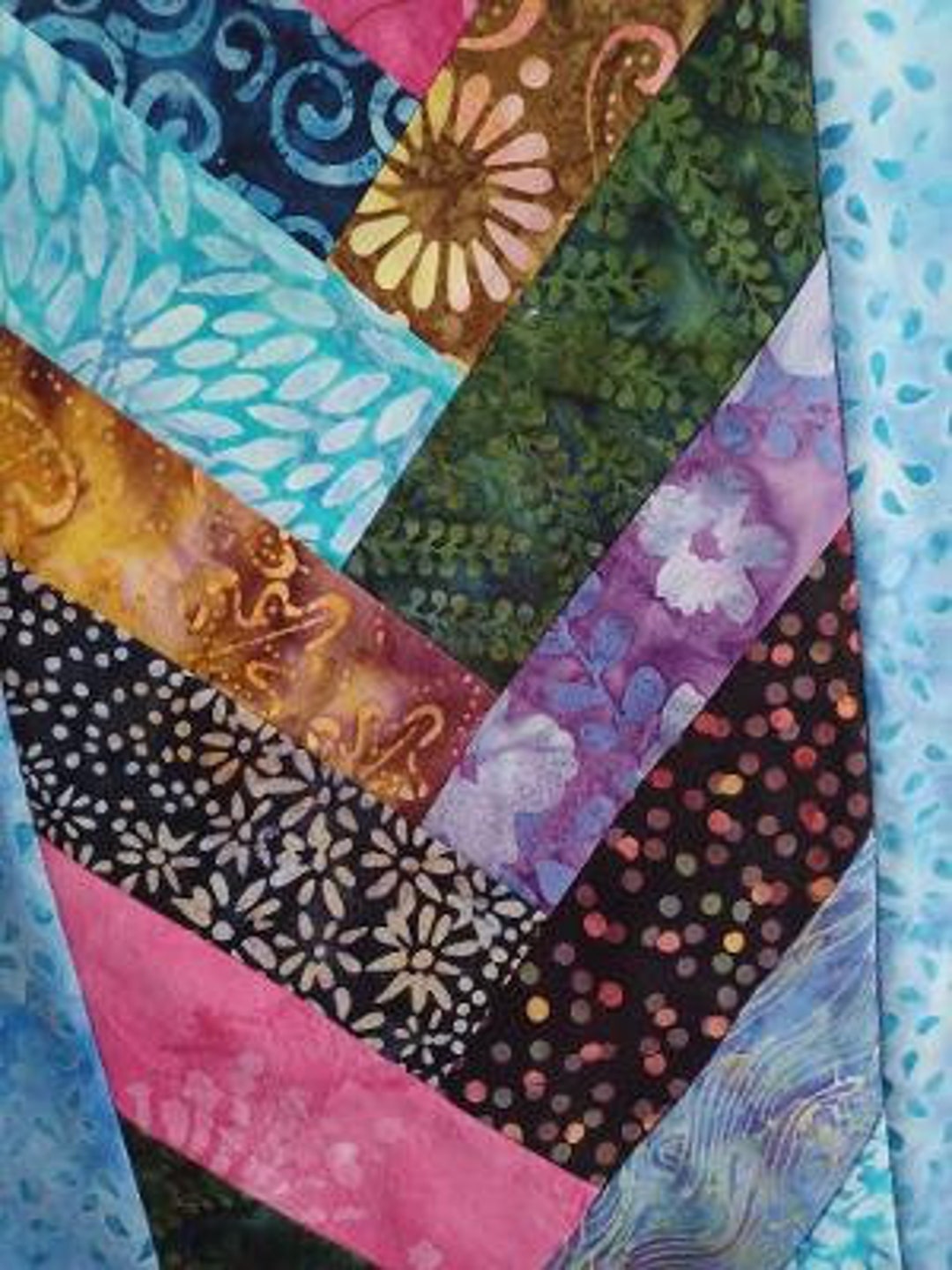 Handmade Quilted Batik Braid Pattern Table Runner Centerpiece - Etsy