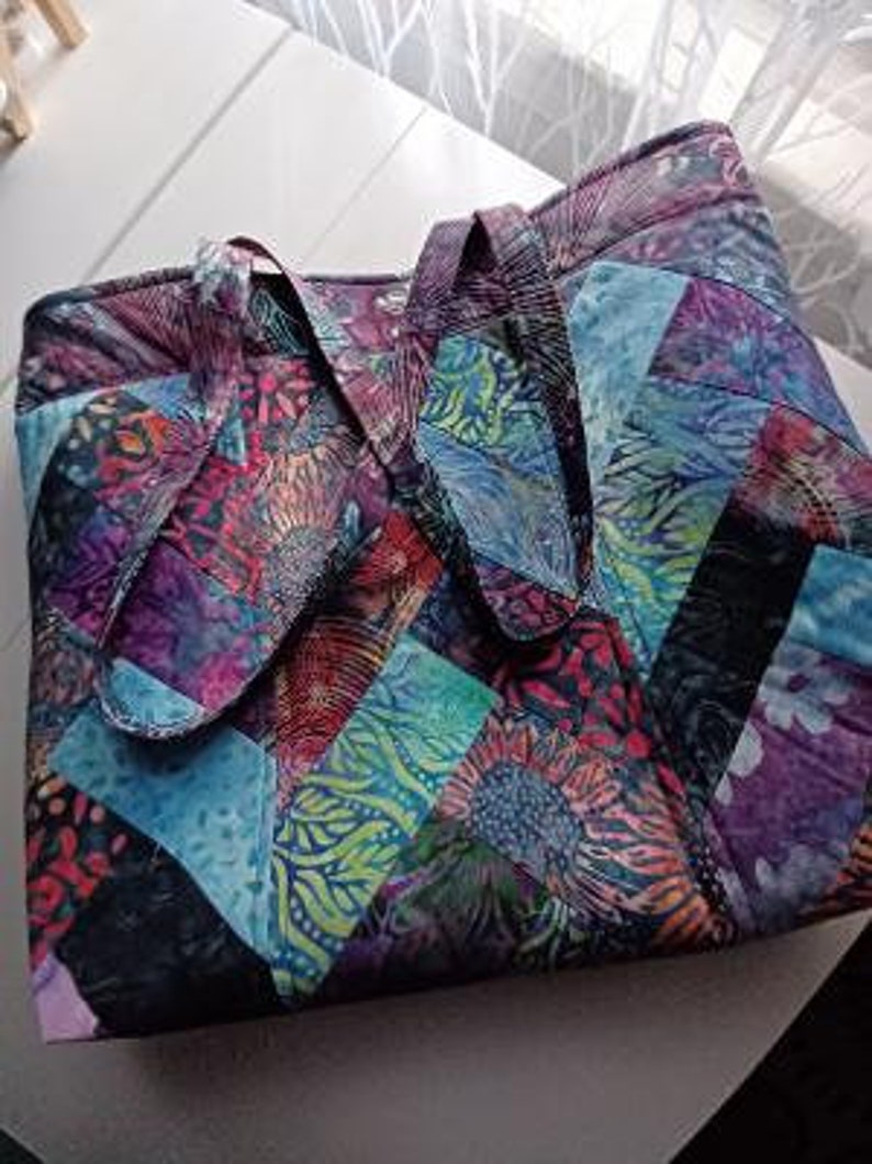 Batik Braid Pattern Tote Bag With Handles and Pocket - Etsy