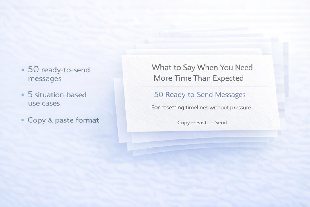 When You Need More Time Than Expected - What to Say (50 Ready-to-send ...