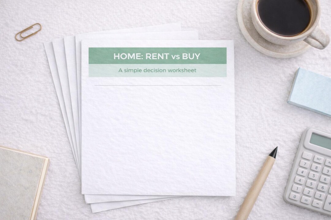Home: Rent Vs Buy – Printable Housing Decision Worksheet for Clear ...