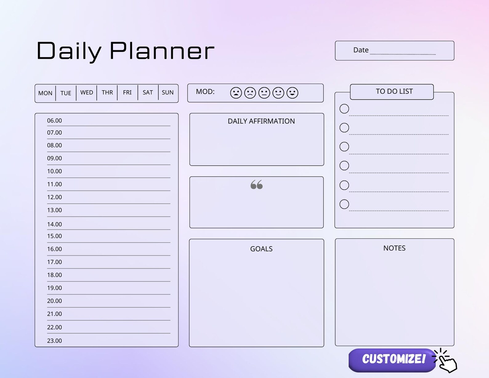 Planner Templates - Etsy