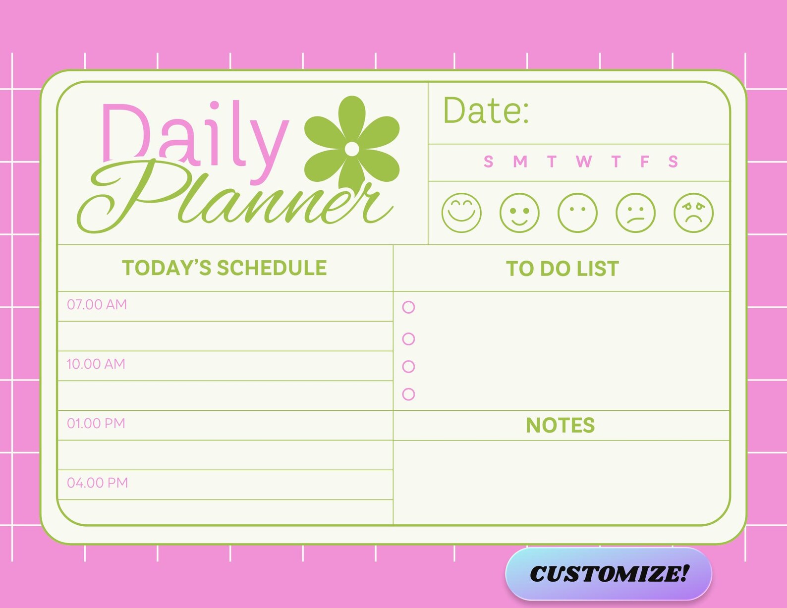 Planner Templates - Etsy