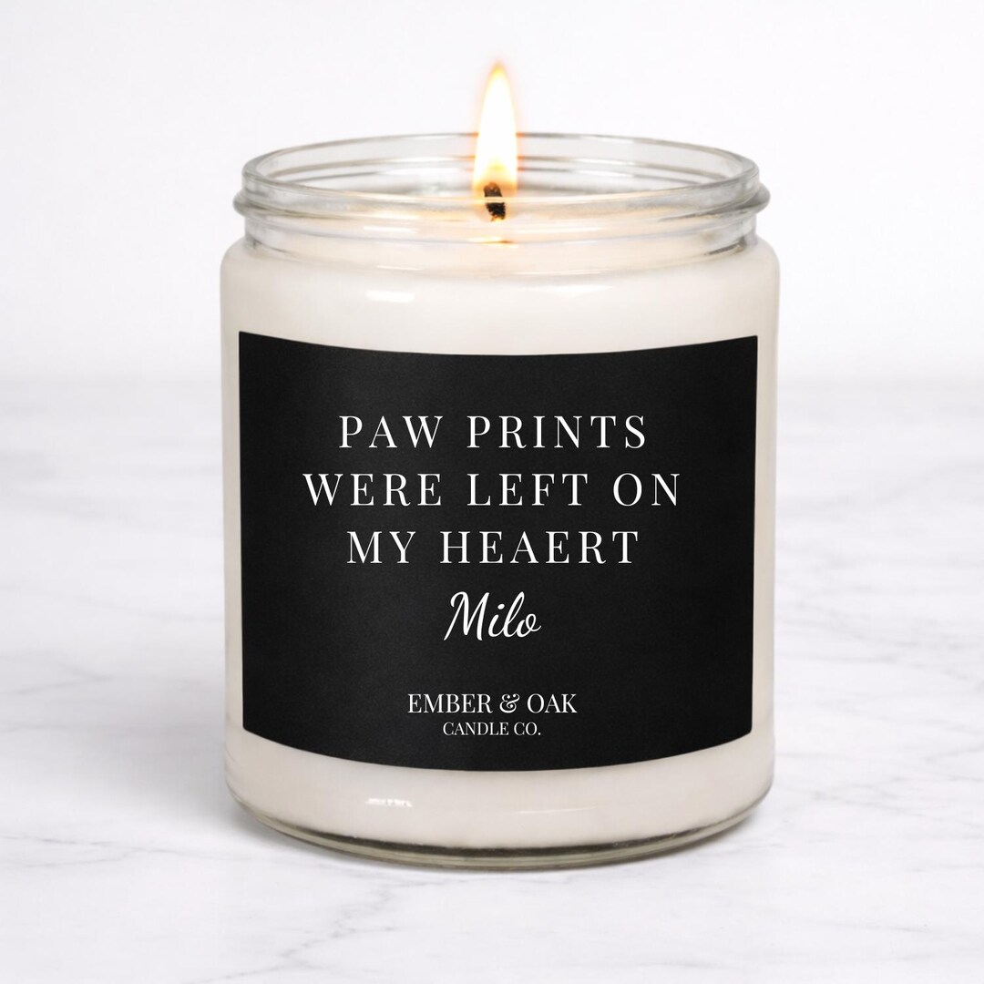 Personalized Dog Loss Gift, Pet Memorial Candle, Pet Remembrance Gift ...