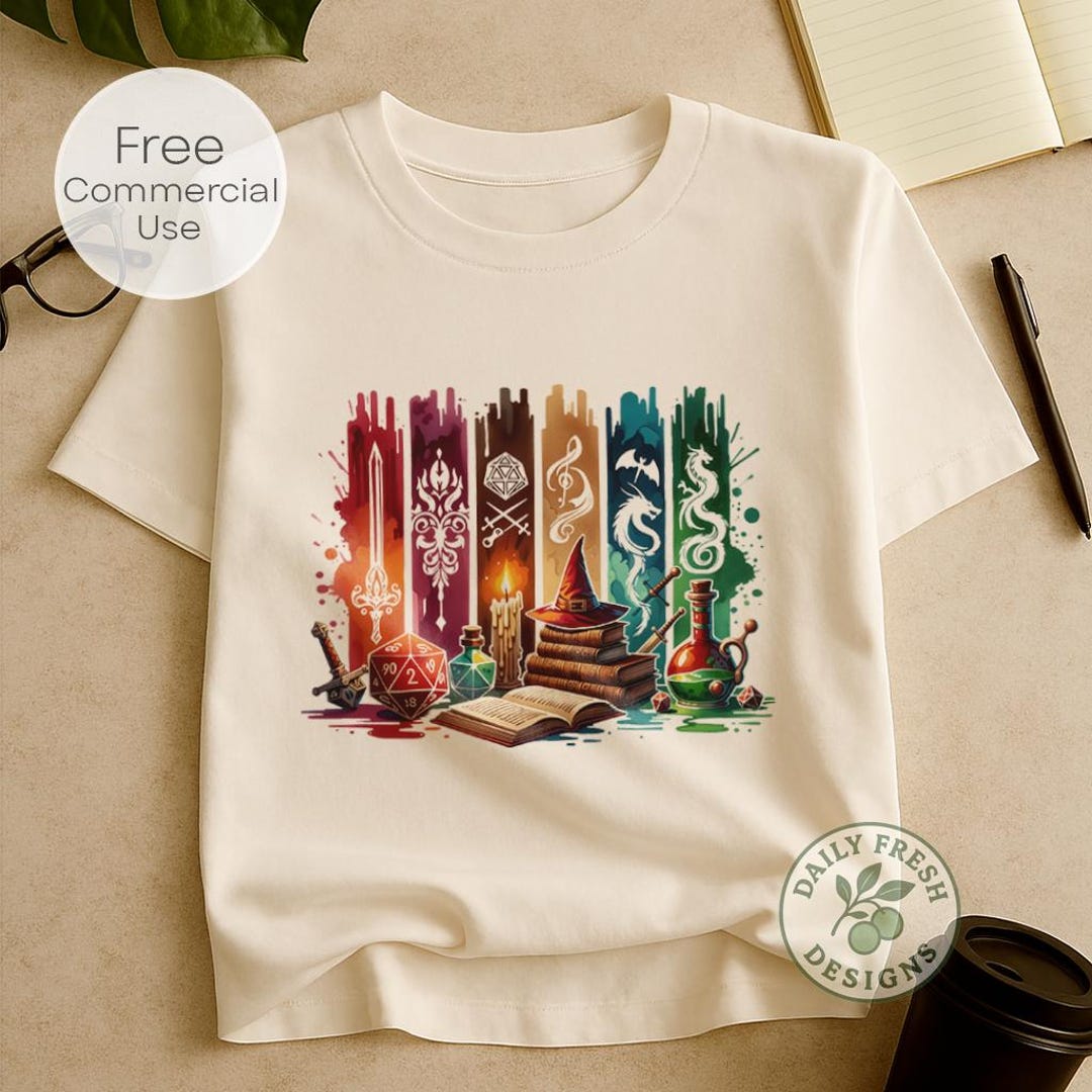 Fantasy Dnd Png, Wizard Hat Art, RPG Dice and Potion, Magic Symbols ...
