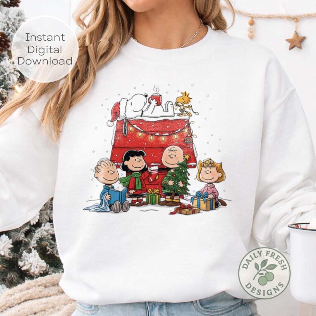 Christmas Snoopy Clipart, Peanuts Holiday Png, Vintage Red Baron Design ...