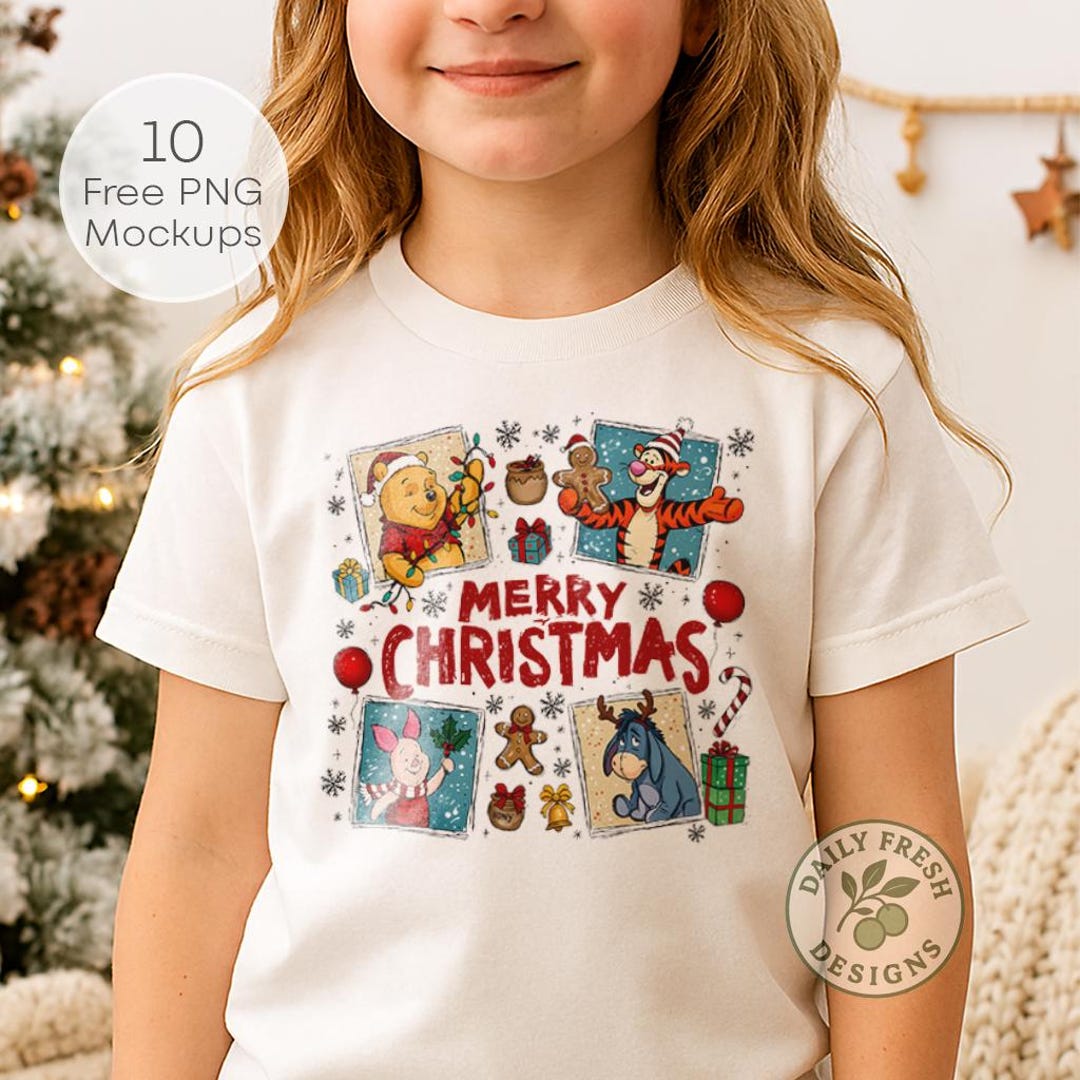 Preppy Honey Bear Png, Merry Christmas Cartoon Graphic, Cute Fest ...