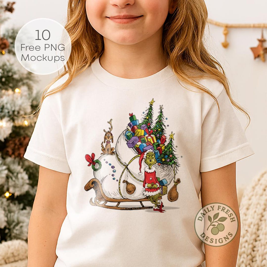 Grinch Santa Png, Christmas Gift SVG, Grinchmas Design, Sleight Art ...