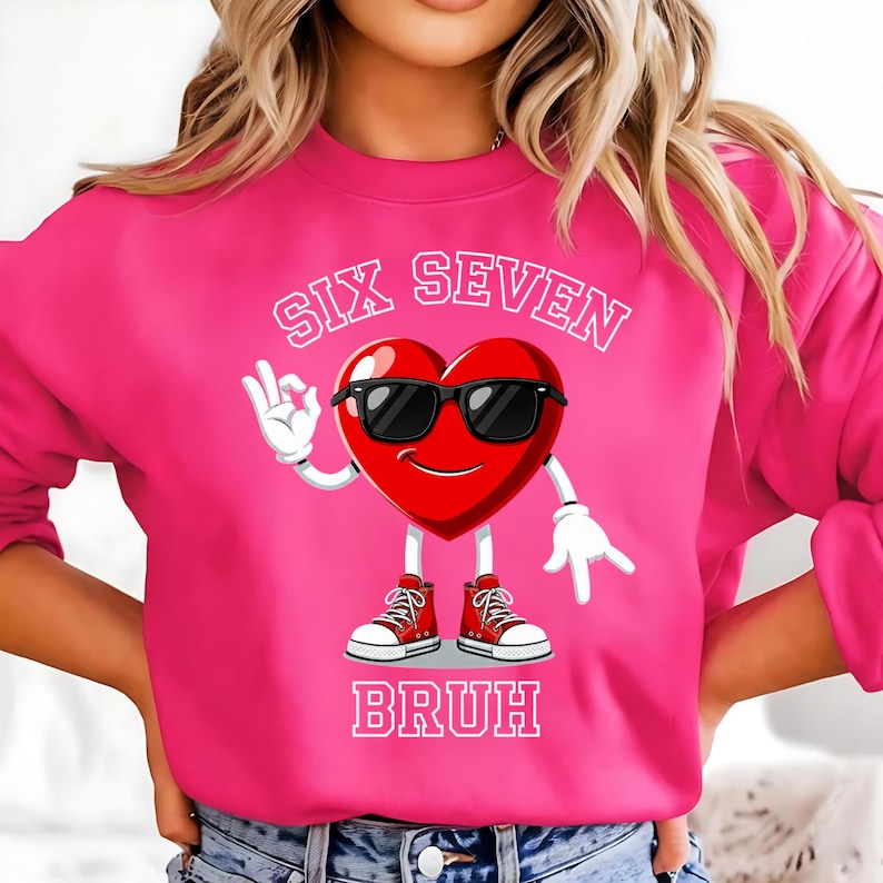 Funny 6 7 Valentine's Day Shirt PNG, Heart Meme Graphic (digital ...