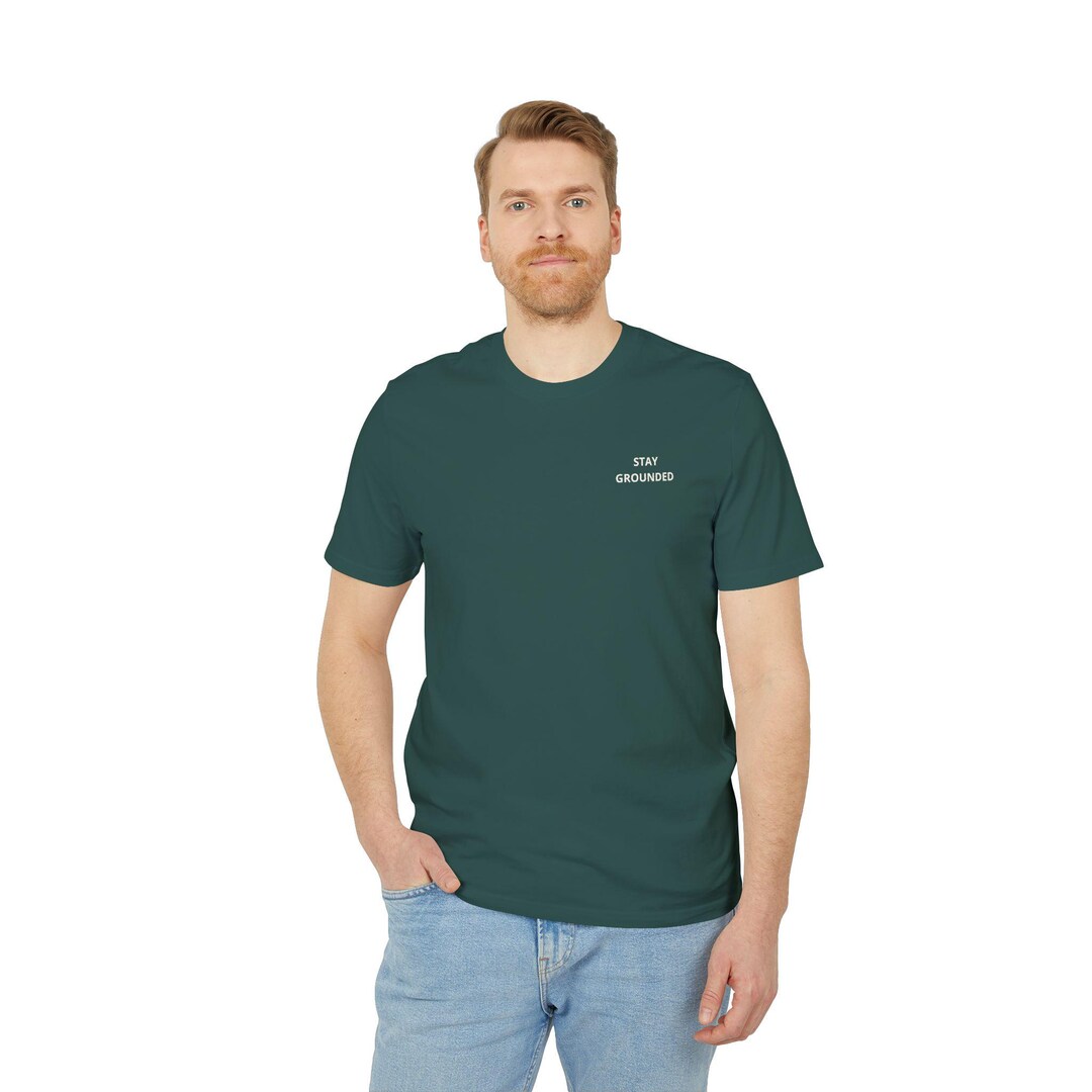 Stay Grounded Coffee T-shirt, Minimalist Green Tee for Coffee Lovers ...
