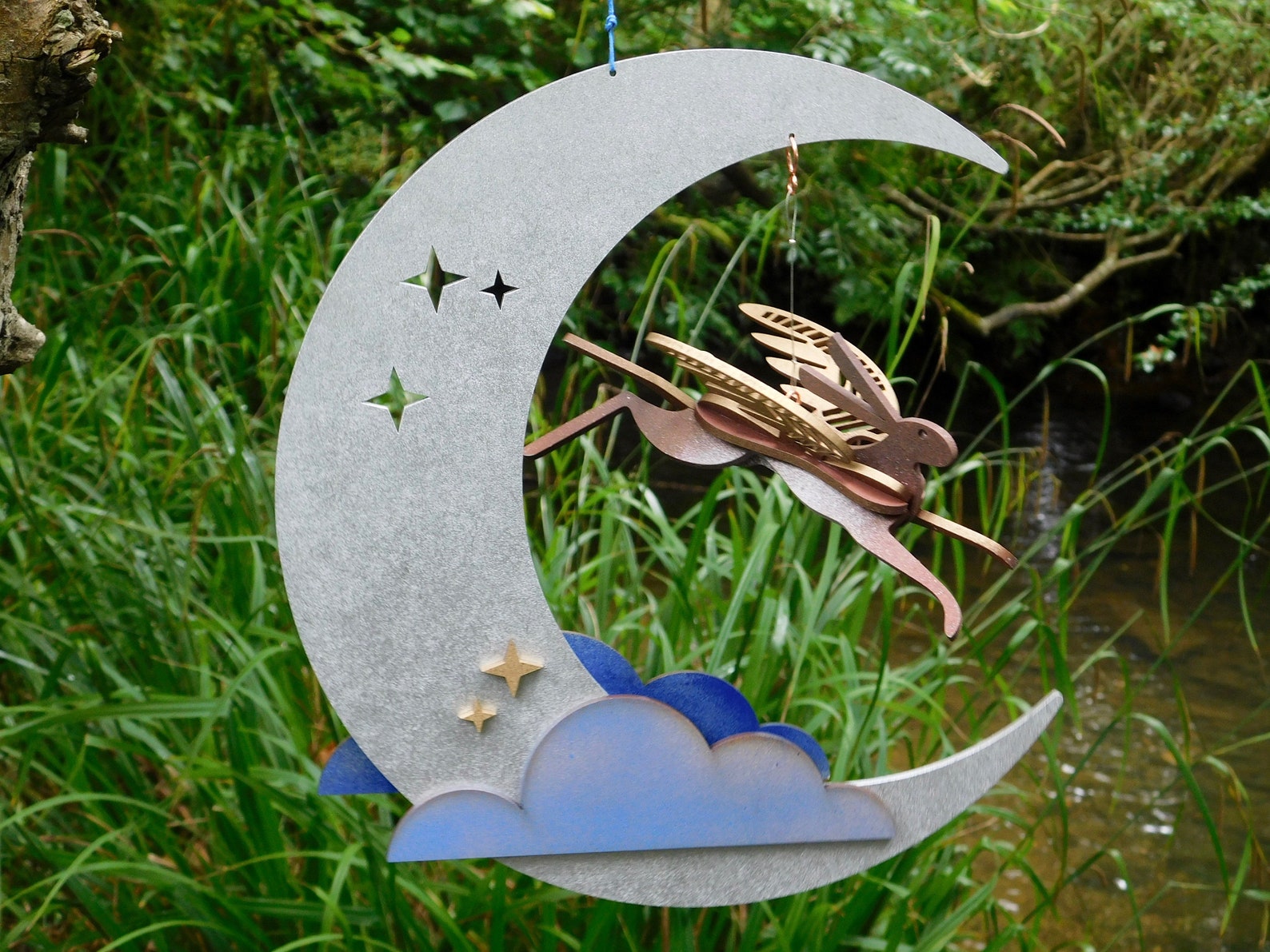 Flying Hare Mobile Decoration With or Without Moon. Laser Cut - Etsy