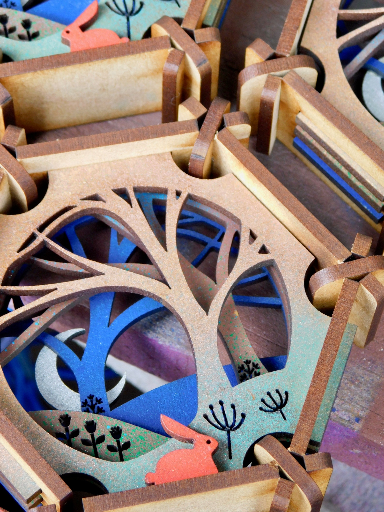 The Road to Retorrick layered trees a tiny forest wooden | Etsy