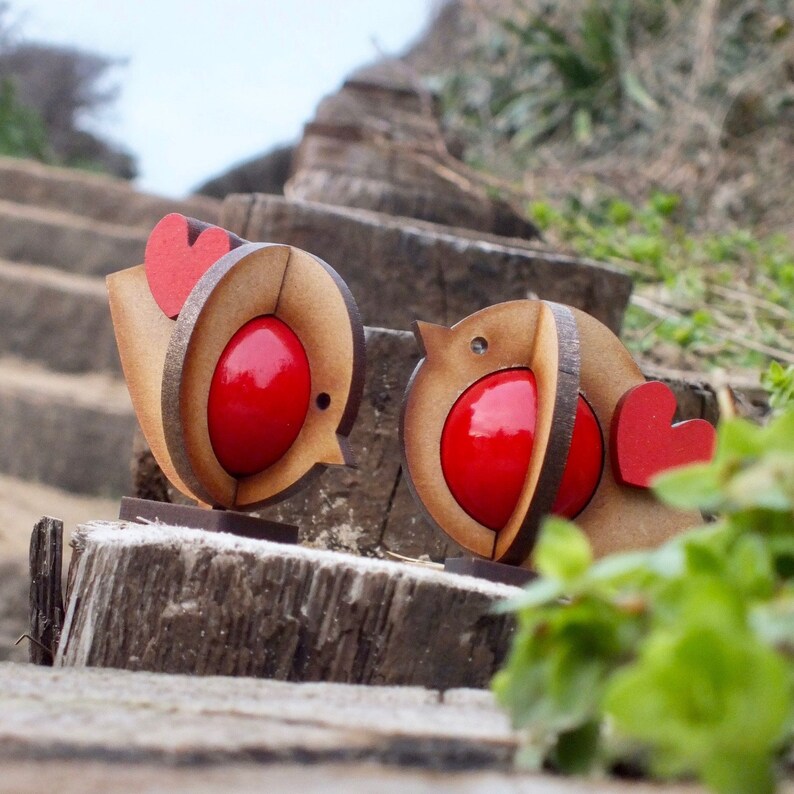 Valentine Robin/lovebird Decoration Laser Cut / Lasercut Mdf - Etsy