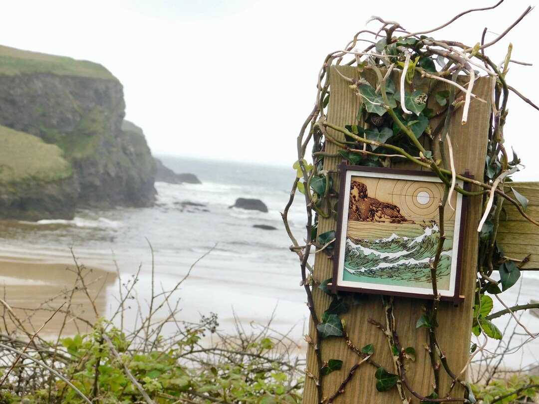 Mawgan Porth ‘the Great Wave’ Square Lasercut Painting MDF - Etsy