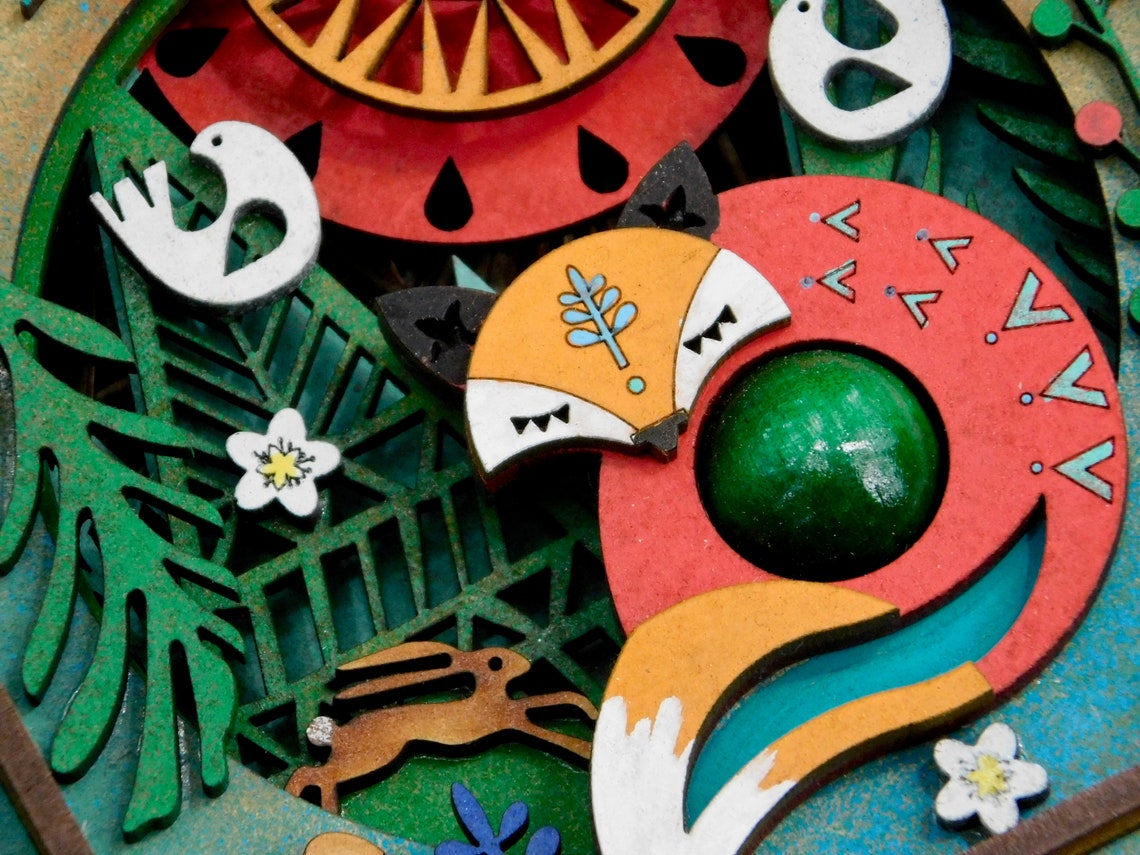 Fox Cornish Woodland Countryside Diorama Octagon Theatre, Laser Cut ...