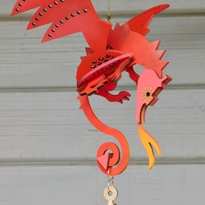 Cornish Dragon Mobile Decoration Laser Cut / Lasercut Mdf - Etsy