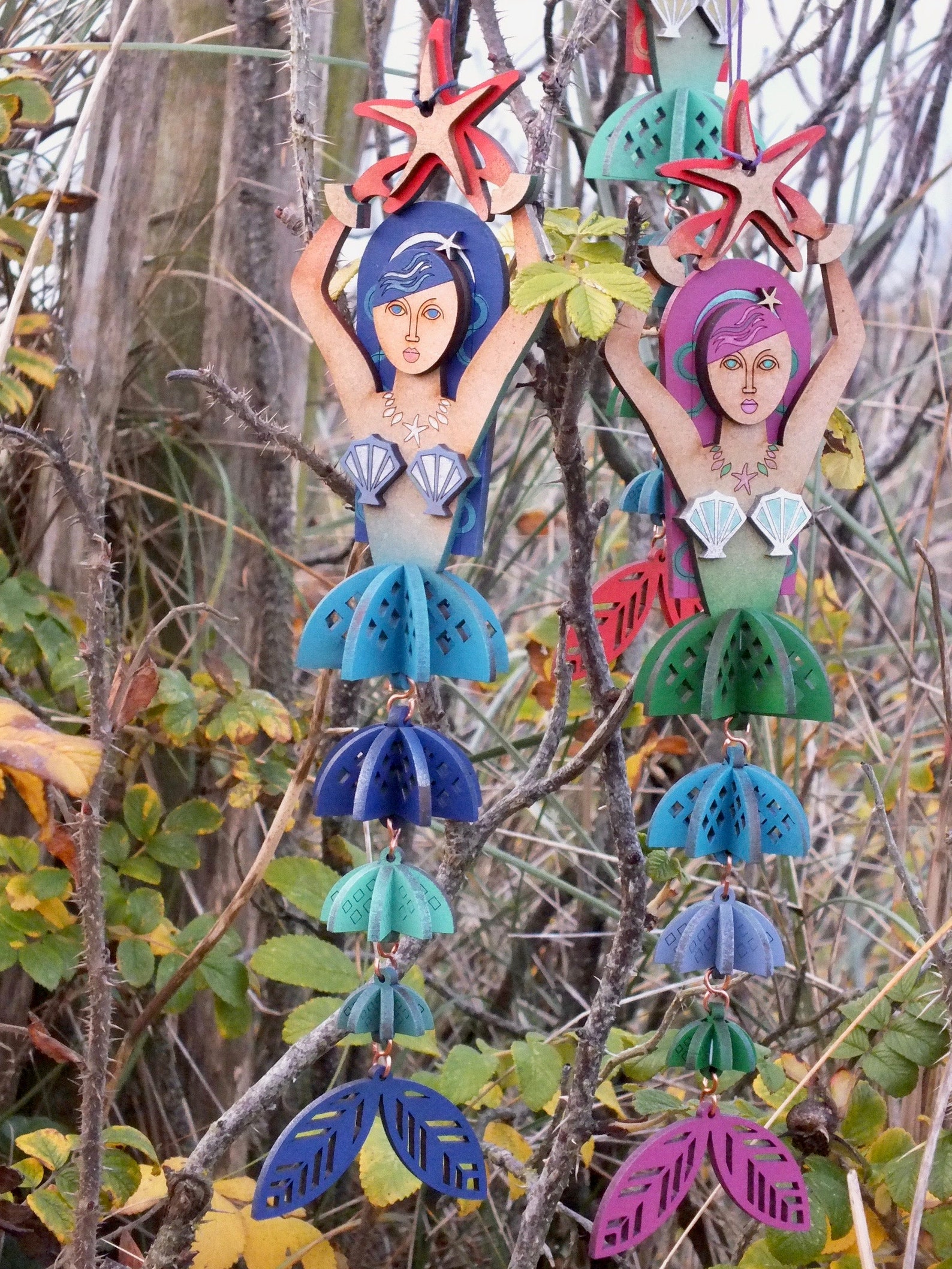 Dancing Mermaid of Mawgan Porth Cornish Decoration Laser Cut | Etsy