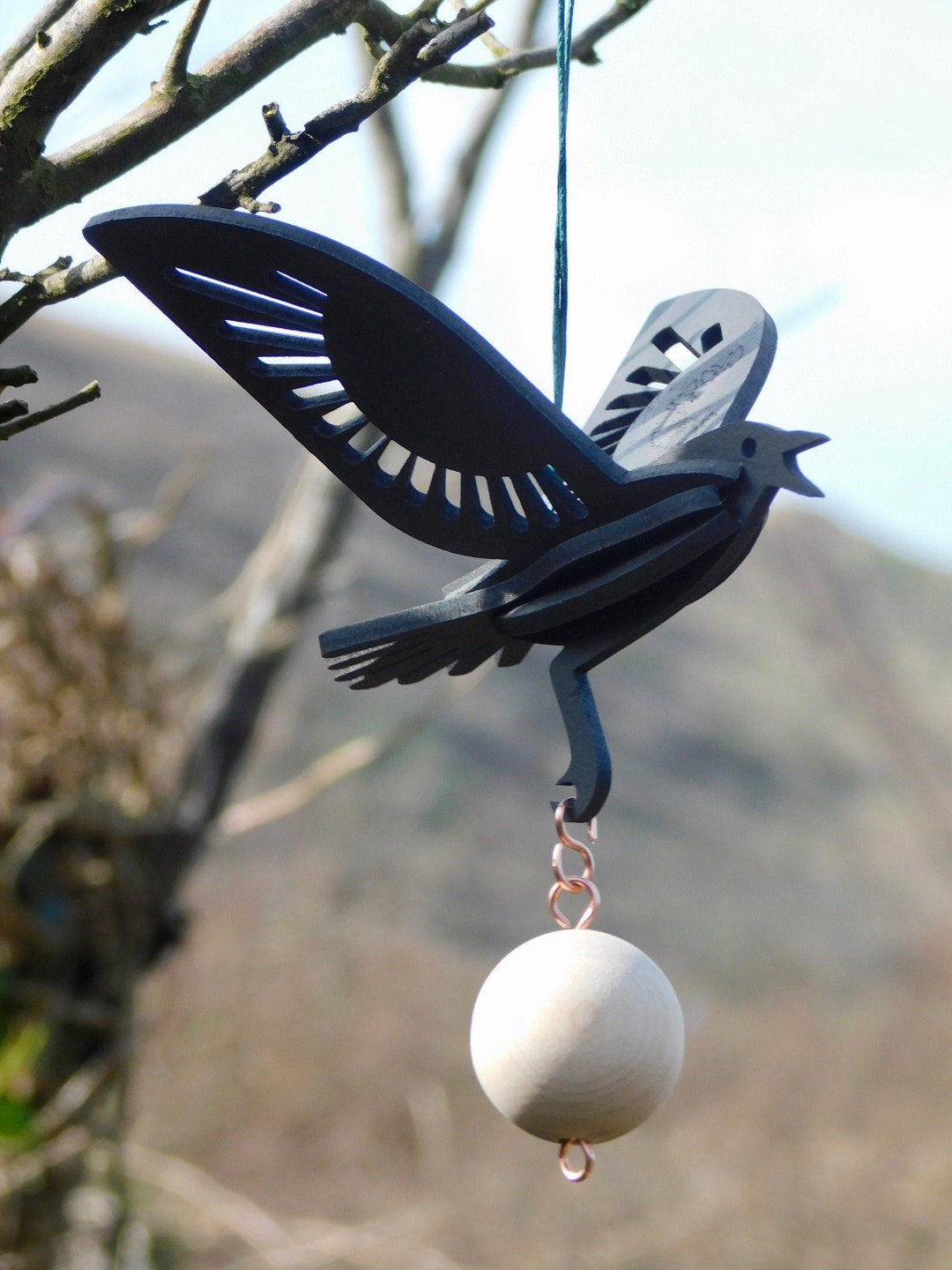 Cornish Crow Decoration Laser Cut / Lasercut Mdf Raven Goth Emo Edgar ...