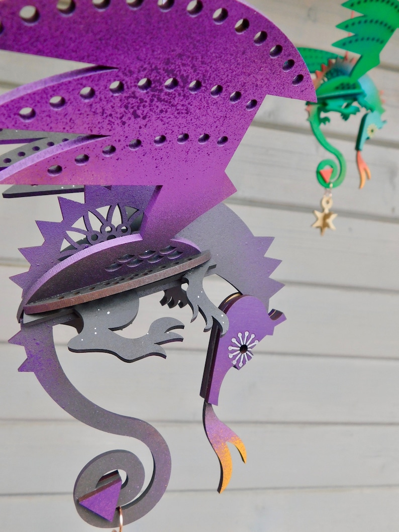 Cornish Dragon Mobile Decoration Laser Cut / Lasercut Mdf - Etsy