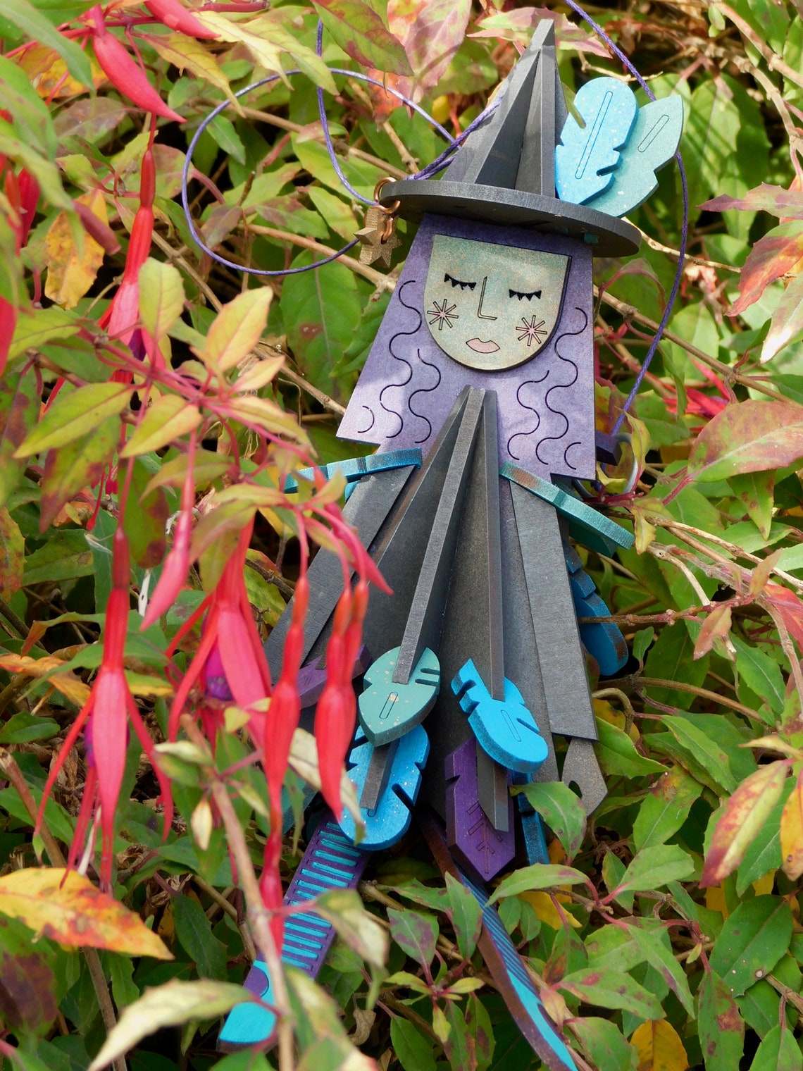 Cornish Halloween Witches With or Without Broom Laser Cut / | Etsy