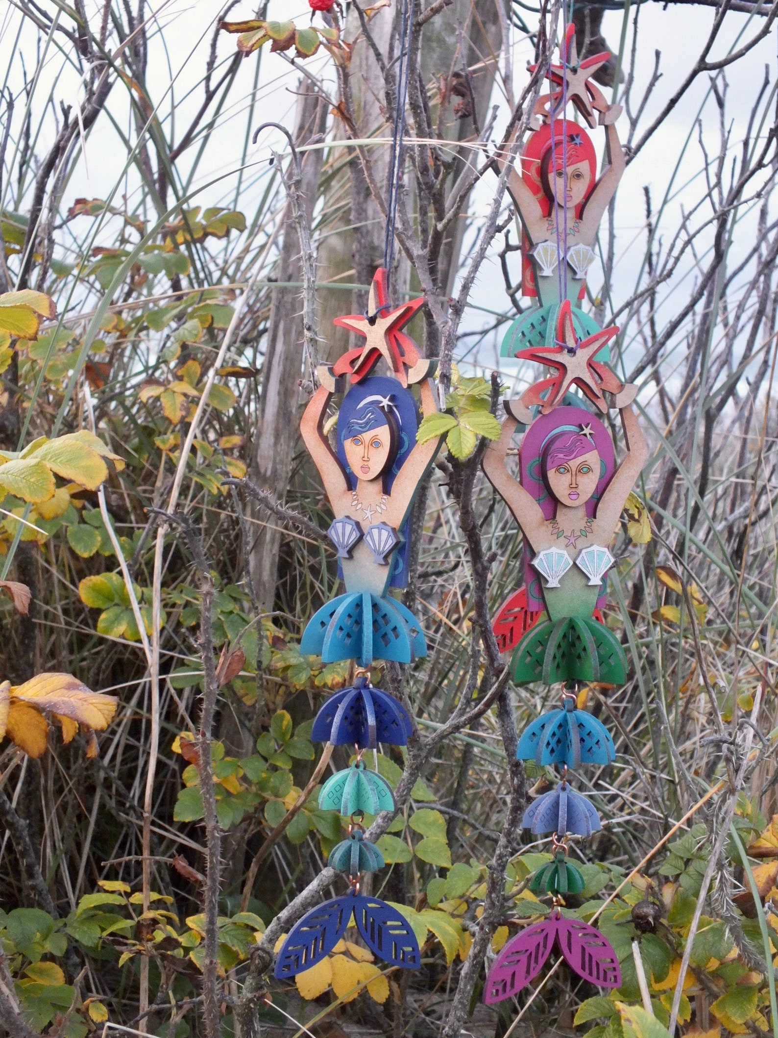 Dancing Mermaid of Mawgan Porth Cornish Decoration Laser Cut - Etsy