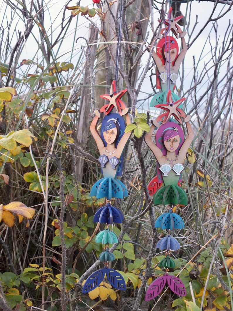 Dancing Mermaid of Mawgan Porth Cornish Decoration Laser Cut - Etsy
