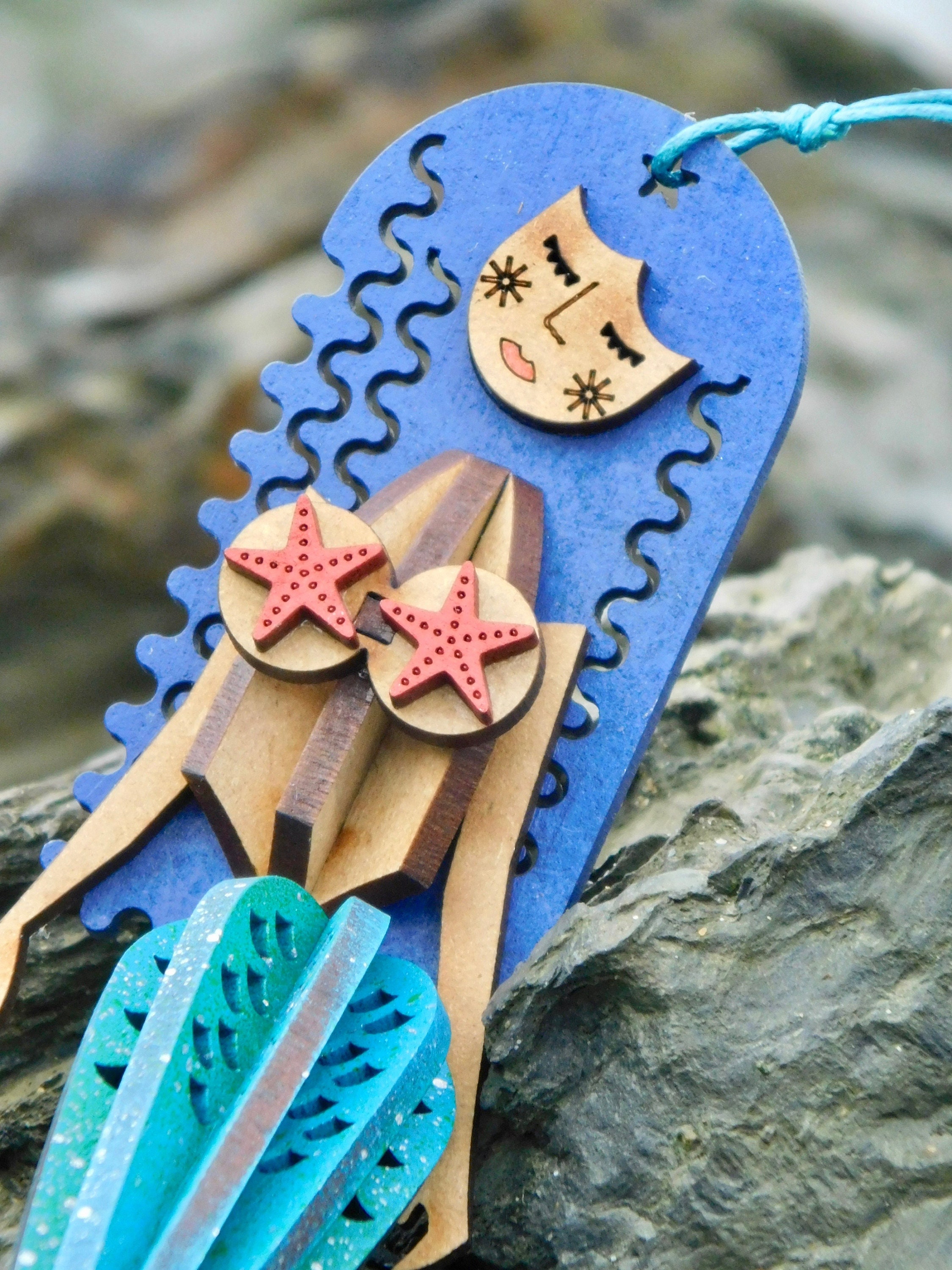 Mermaid Merman Mermate Merfolk Hanging Decorations, Laser Cut ...